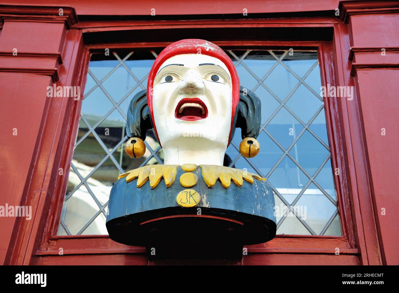 Vintage wooden head called Gaper - a typical Dutch symbol for a ...