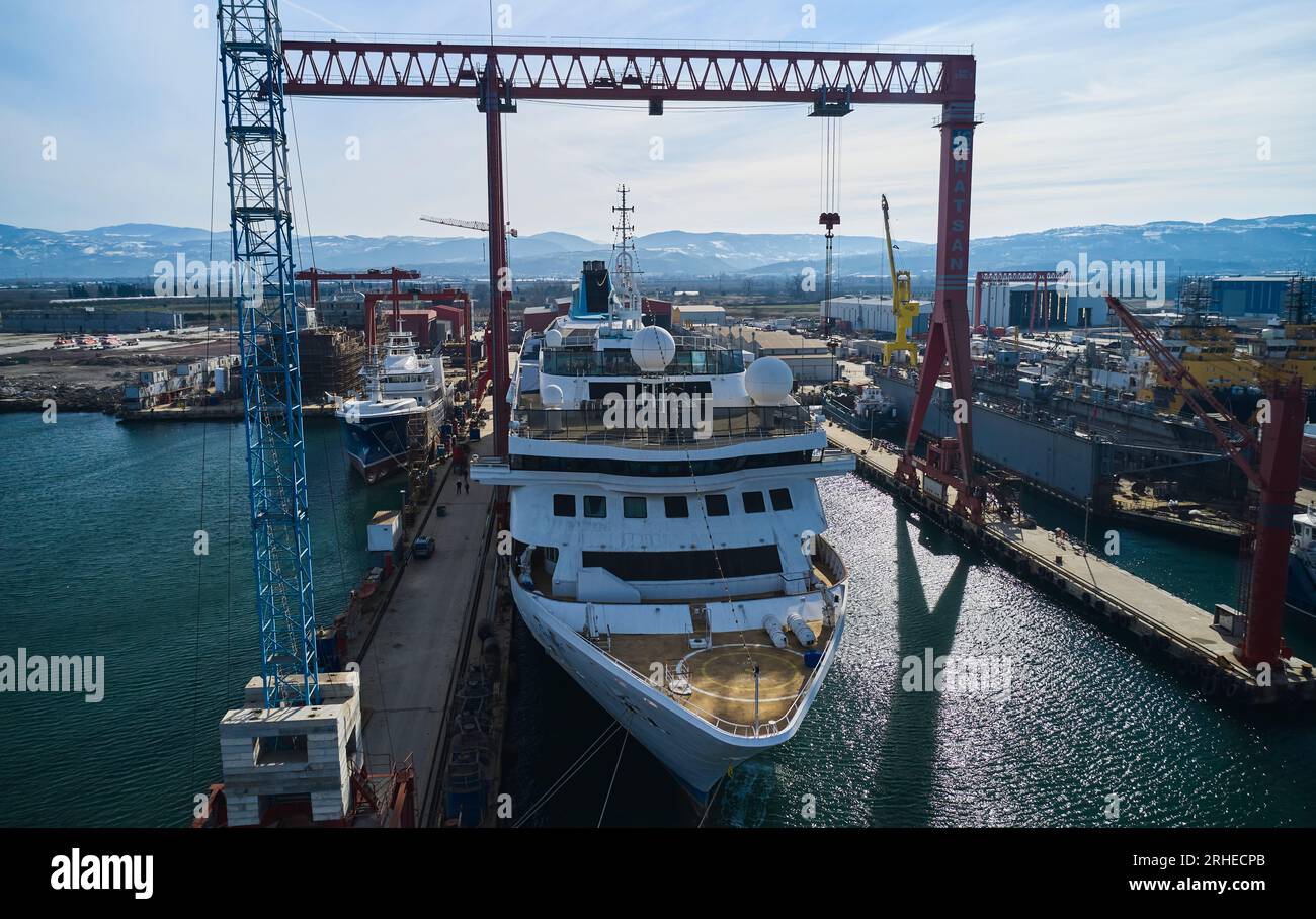 import export dock. cargo ships .beautiful cargo ship parking in port ...