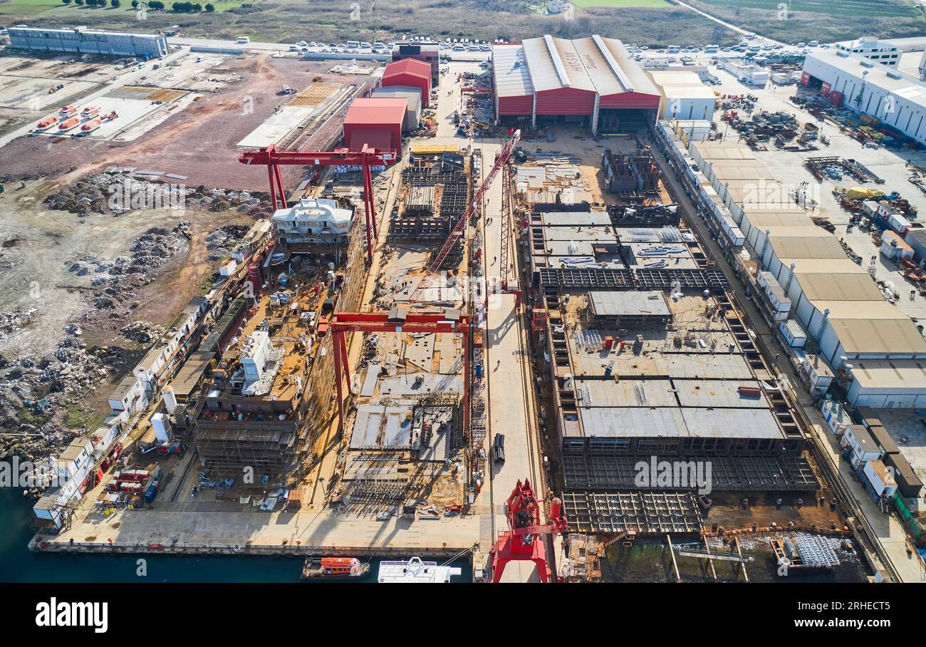 import export dock. cargo ships .beautiful cargo ship parking in port ...