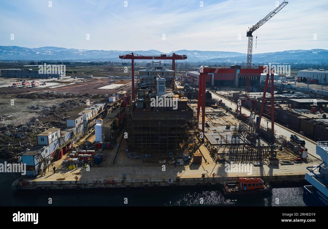 import export dock. cargo ships .beautiful cargo ship parking in port ...