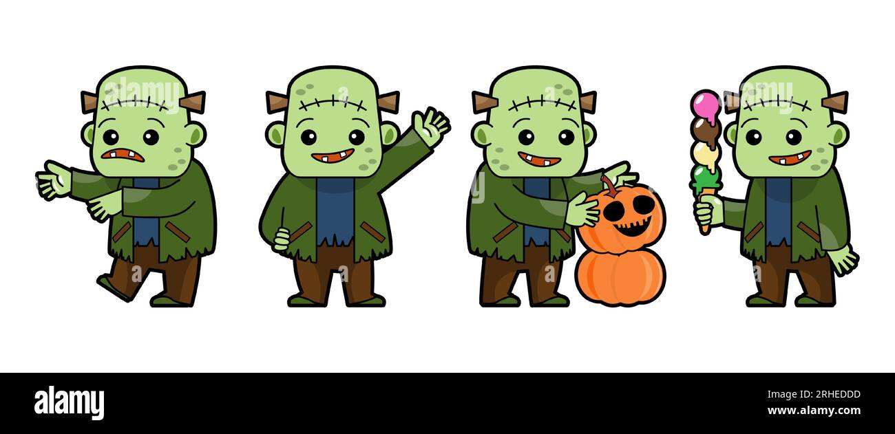 Animated Cute Frankenstein