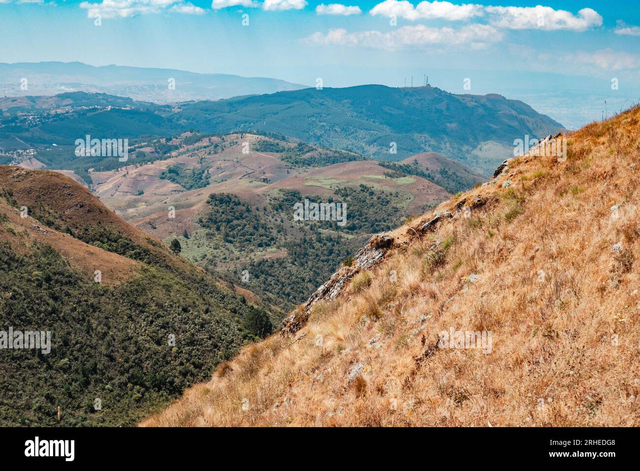Scenic view of loreza peak in Mbeya Paek seen from Mbeya Peak, Tanzania ...