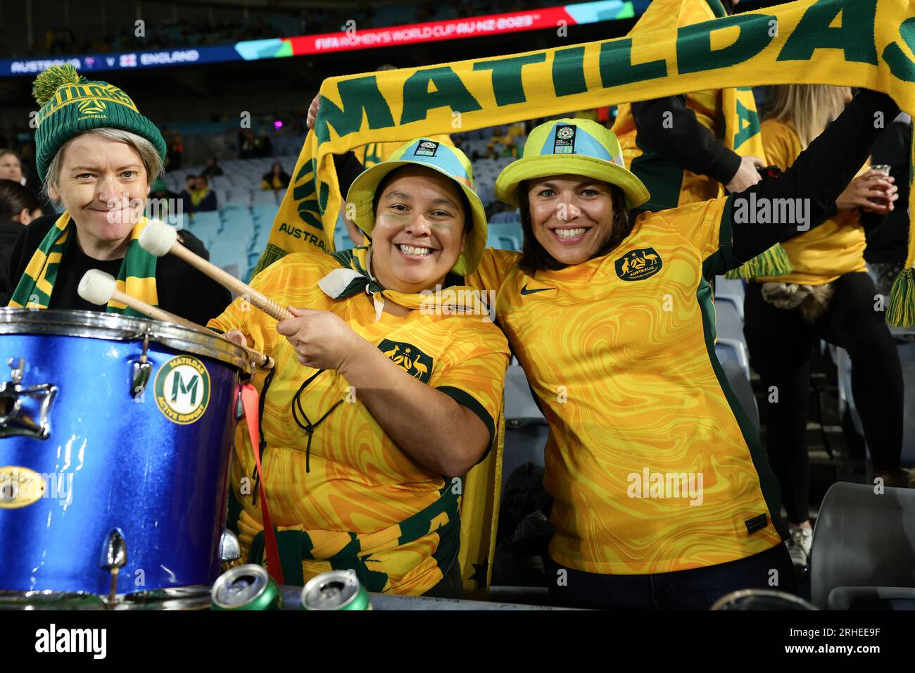 Sydney, Australia. 16th Aug, 2023. Australian fans during the FIFA ...