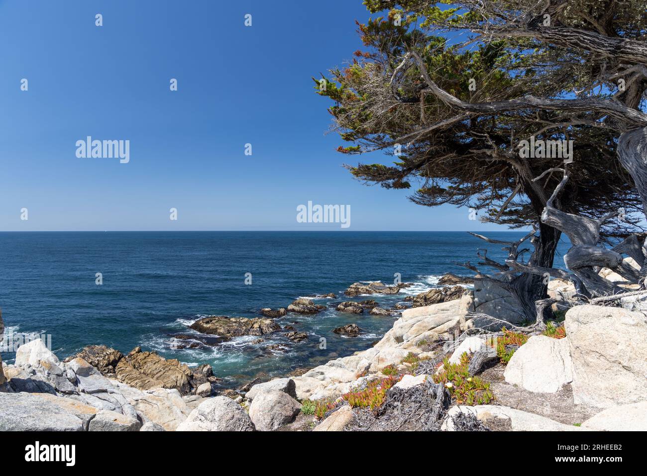 A captivating coastal landscape featuring the majestic ocean and ...