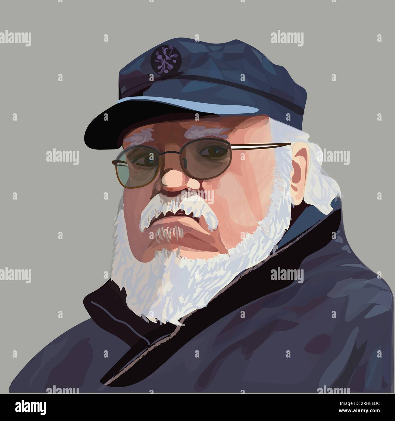 Vector portrait illustration of George R.R. Martin Stock Vector Image ...