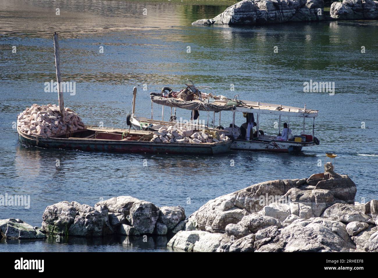 working boats on the River Nile, Egypt Stock Photo - Alamy