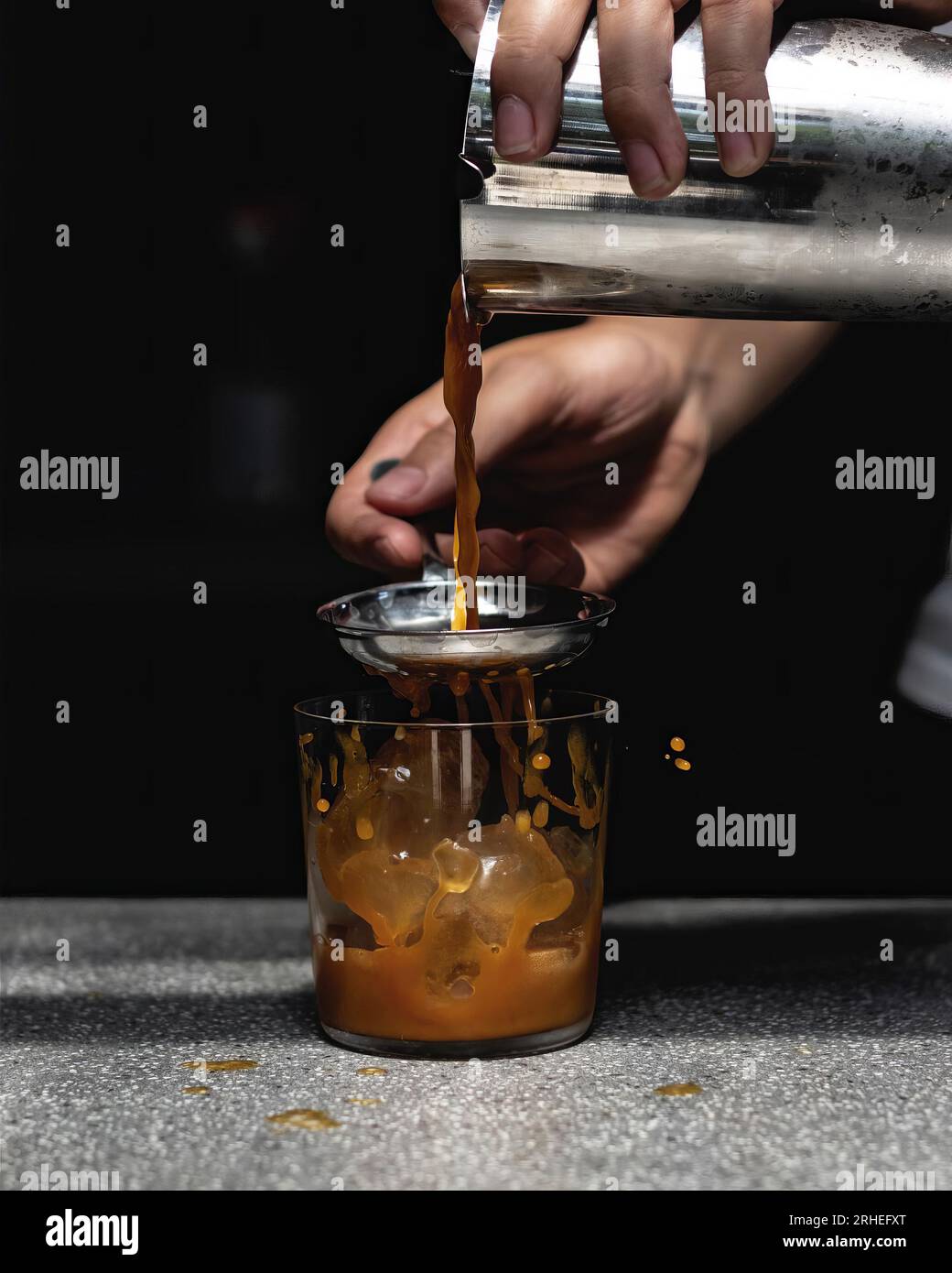 Spilled water table glass hi-res stock photography and images - Alamy