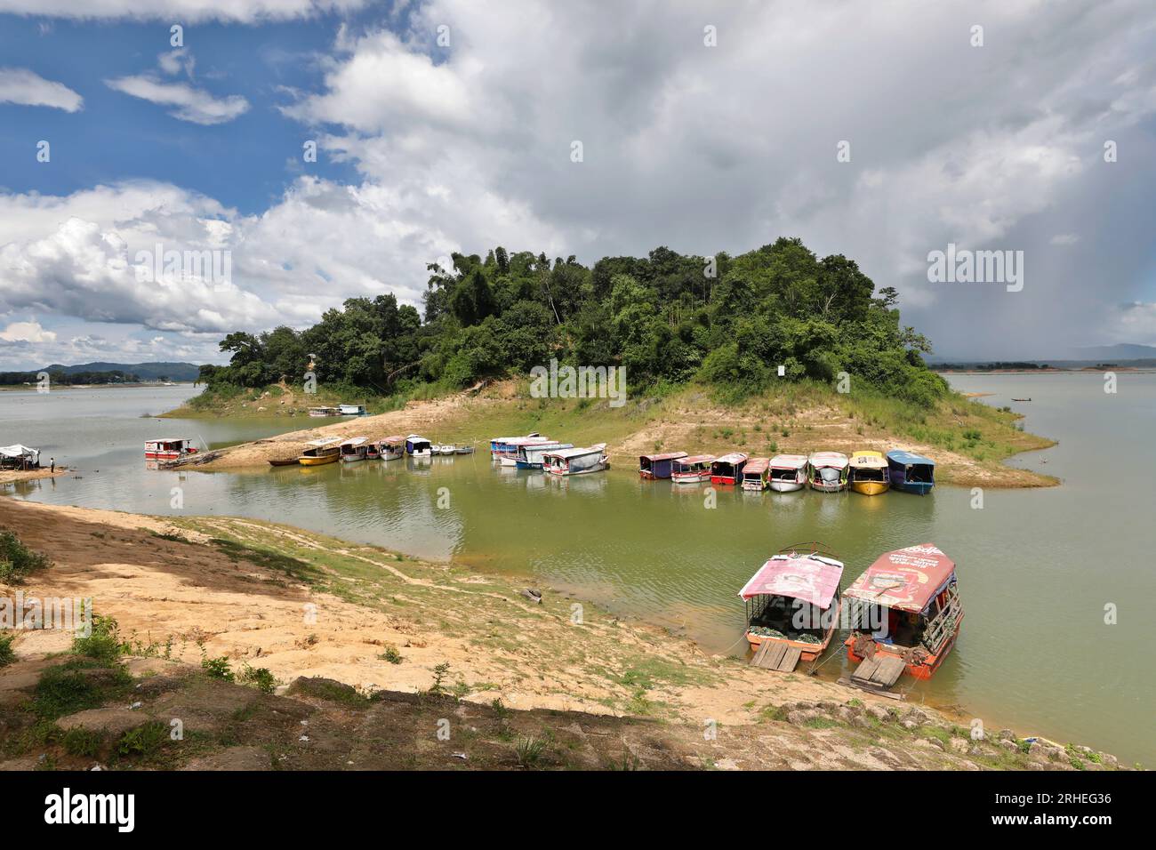 Rangamati, Bangladesh - July 25, 2023: The Bird's-eye view of Kaptai ...