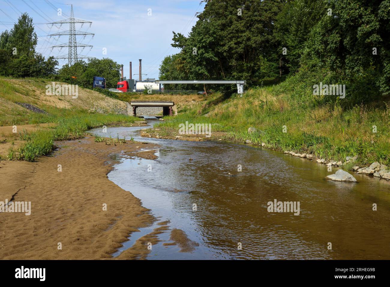 Bottrop, North Rhine-Westphalia, Germany - Renaturalized Boye, the ...