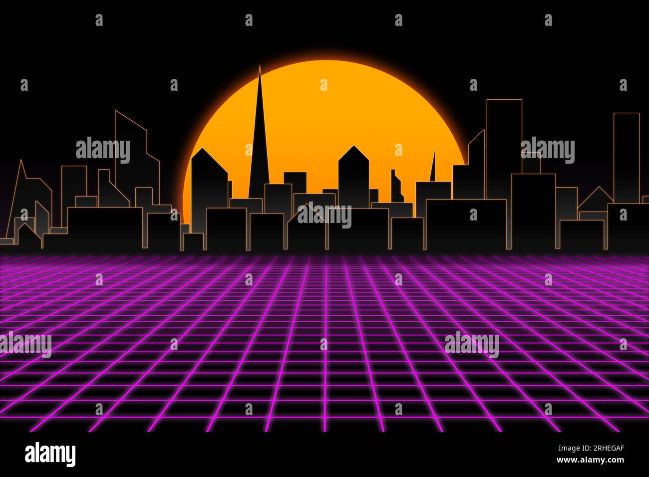 3d city grid hi-res stock photography and images - Alamy
