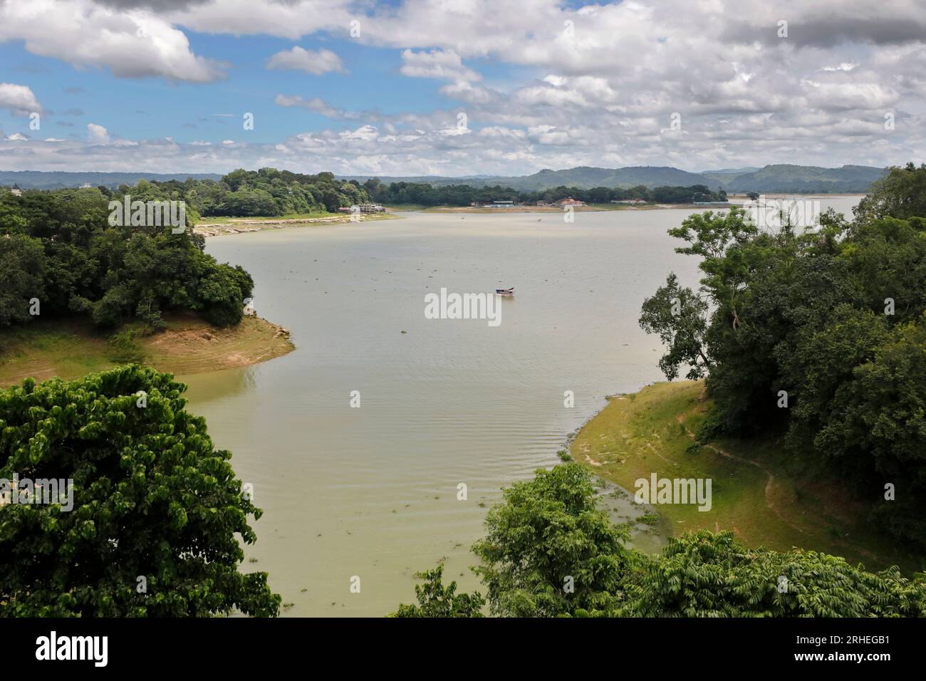 Rangamati, Bangladesh - July 25, 2023: The Bird's-eye view of Kaptai ...