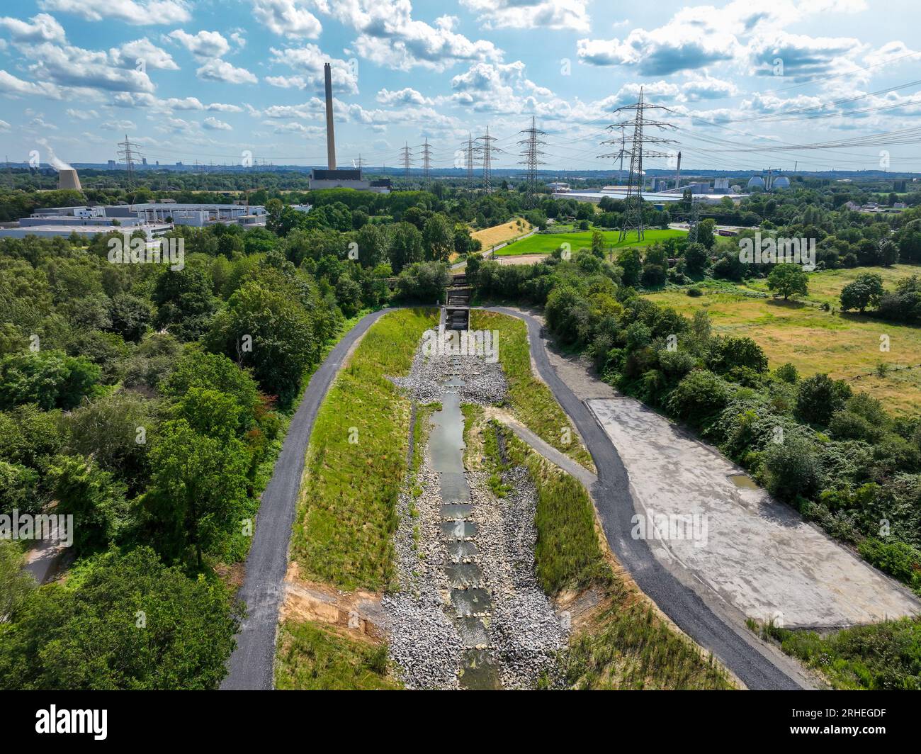 Bottrop, North Rhine-Westphalia, Germany - Renaturalized Boye, the ...
