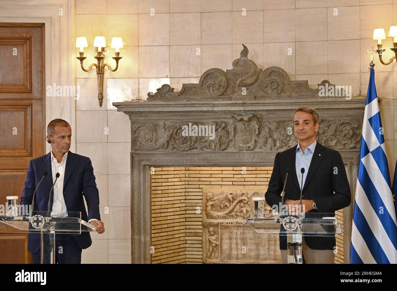 Dimitris melissanidis and the representative of the owner of paok hi ...