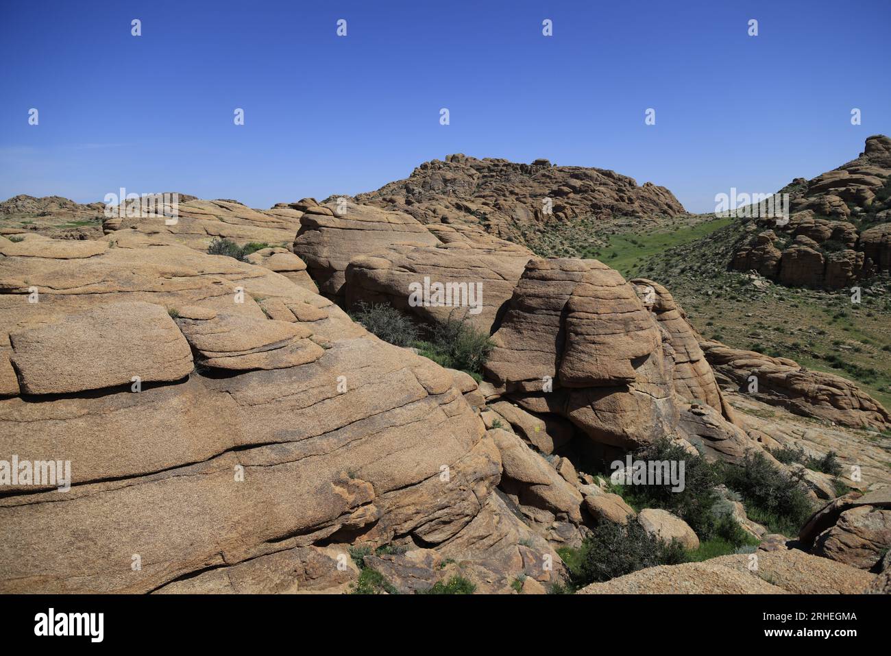 Baga Gazriin Chuluu rock formations, Mongolia Stock Photo - Alamy