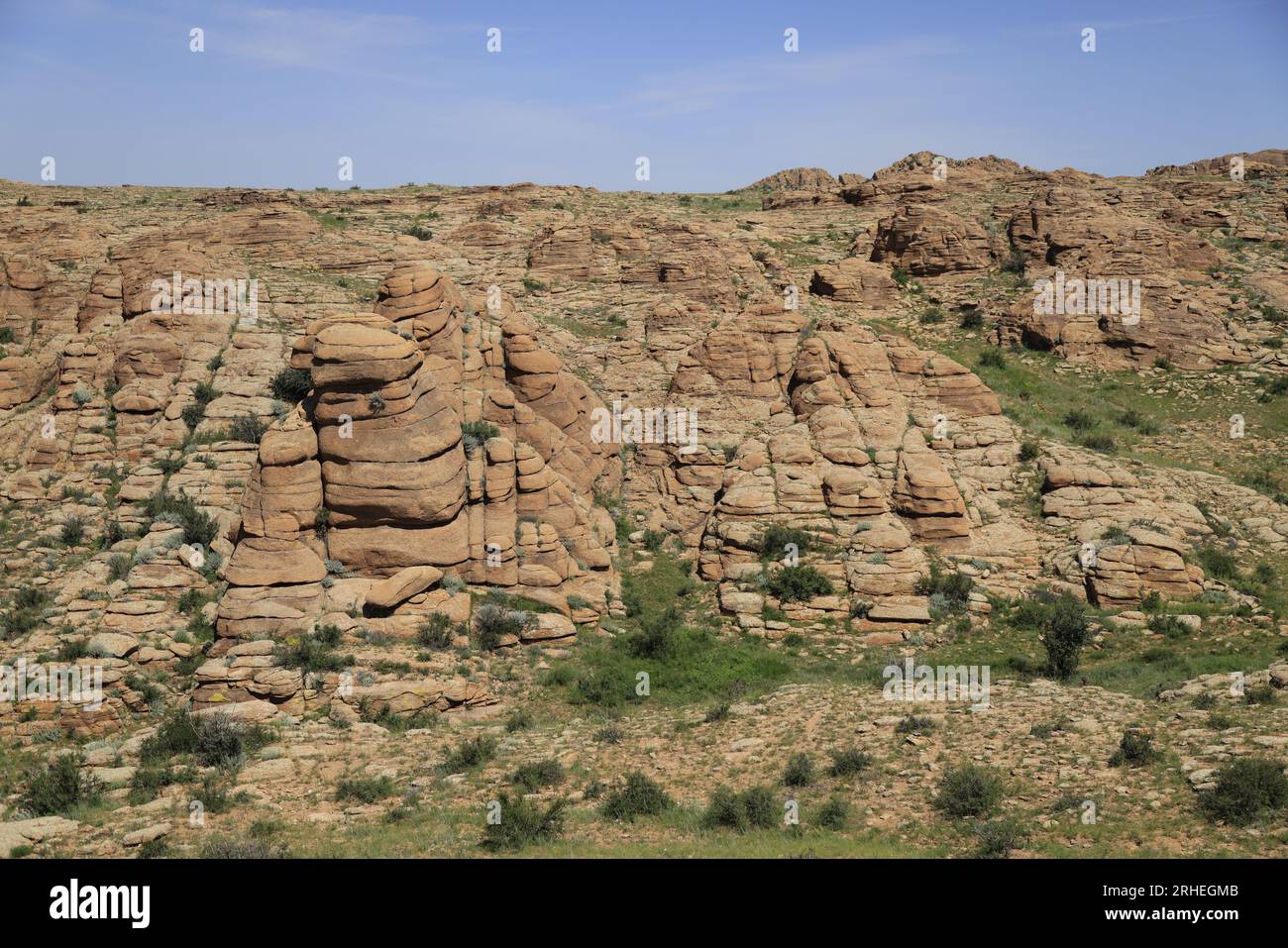 Baga Gazriin Chuluu rock formations, Mongolia Stock Photo - Alamy