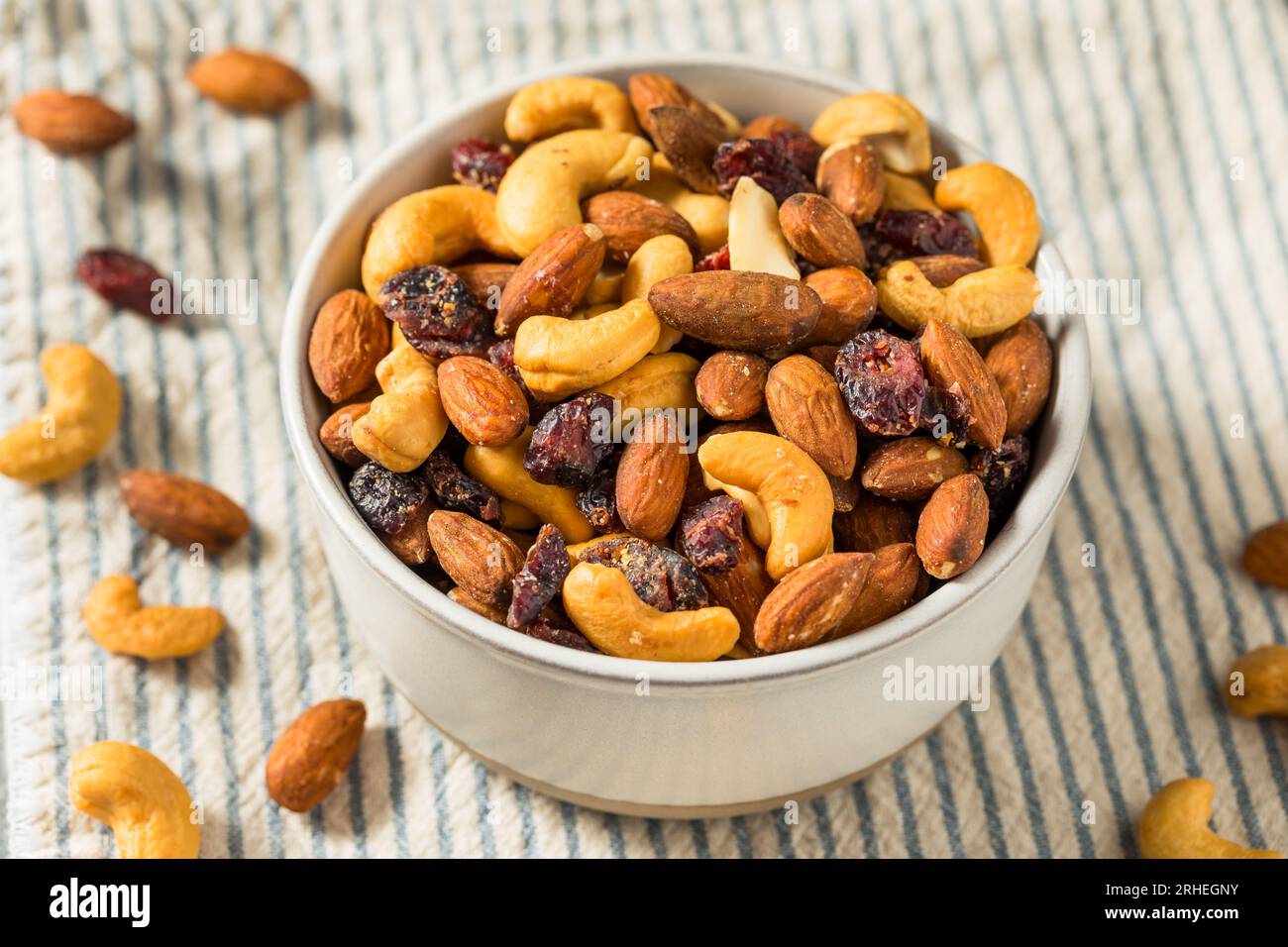 Homemade Raw Cashew Cranberry Trail Mix with Almonds Stock Photo - Alamy