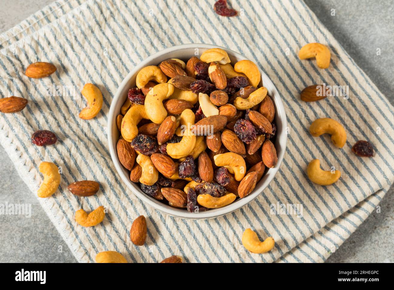 Homemade Raw Cashew Cranberry Trail Mix with Almonds Stock Photo - Alamy