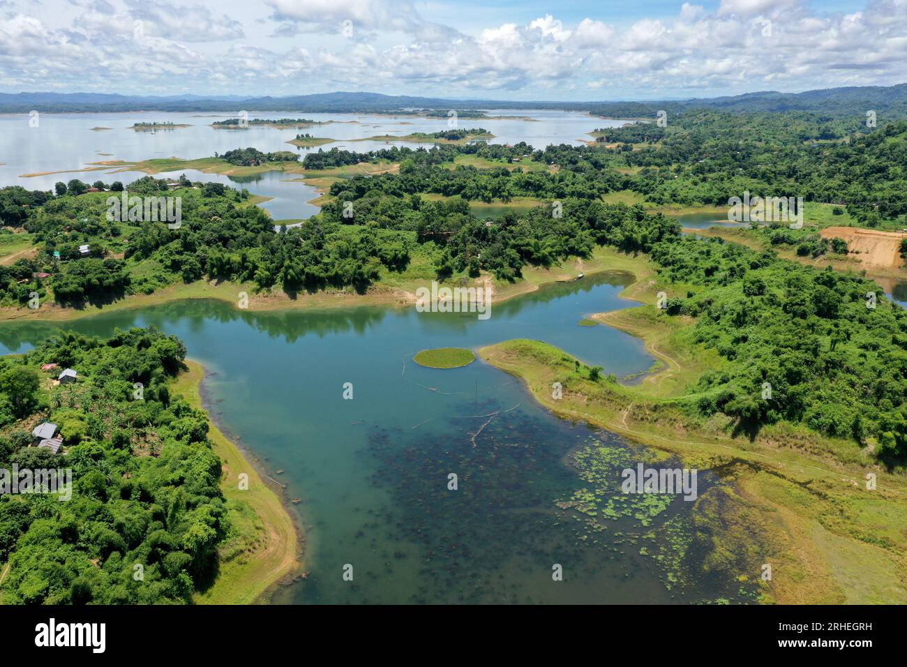 Rangamati, Bangladesh - July 25, 2023: The Bird's-eye view of Kaptai ...
