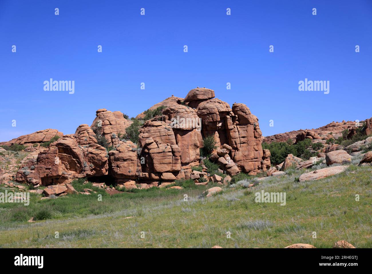 Baga Gazriin Chuluu rock formations, Mongolia Stock Photo - Alamy