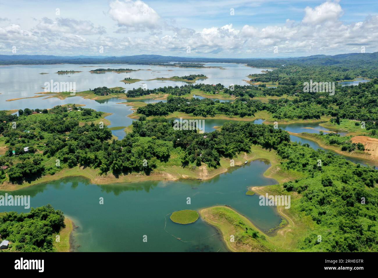 Rangamati, Bangladesh - July 25, 2023: The Bird's-eye view of Kaptai ...