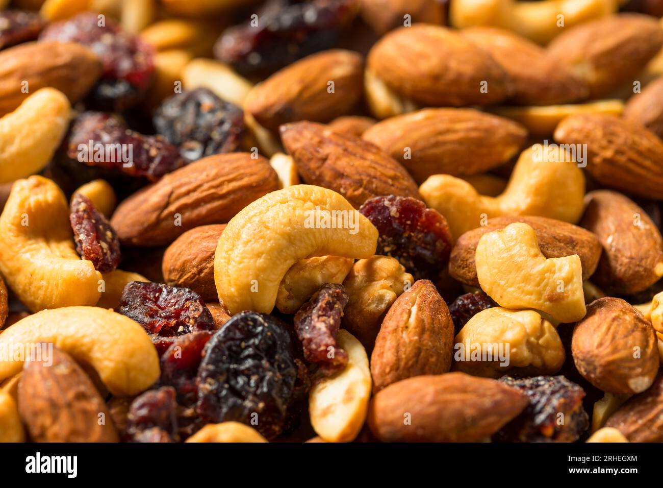 Homemade Raw Cashew Cranberry Trail Mix with Almonds Stock Photo - Alamy