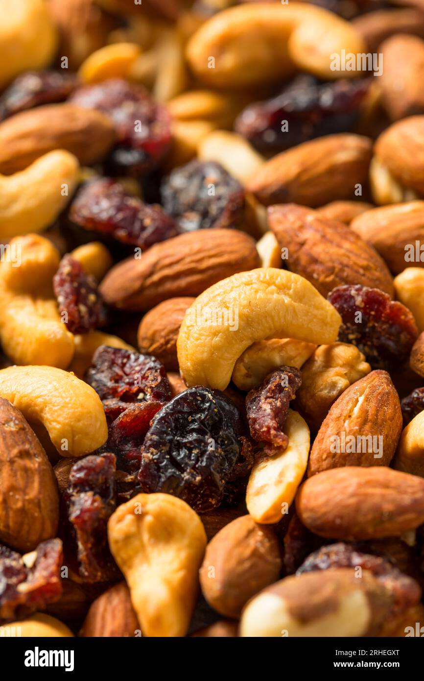 Homemade Raw Cashew Cranberry Trail Mix with Almonds Stock Photo - Alamy