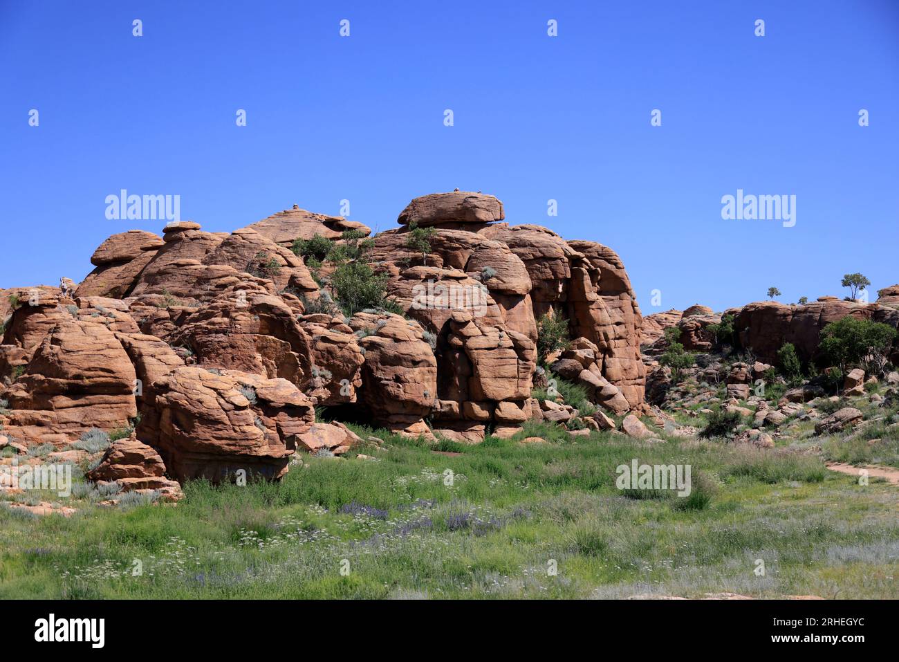 Baga Gazriin Chuluu rock formations, Mongolia Stock Photo - Alamy