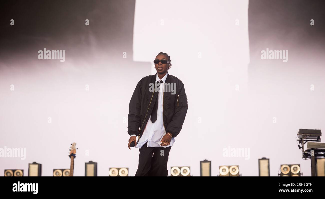 UK Rapper Little Simz performing live on the main stage at Boardmaster ...