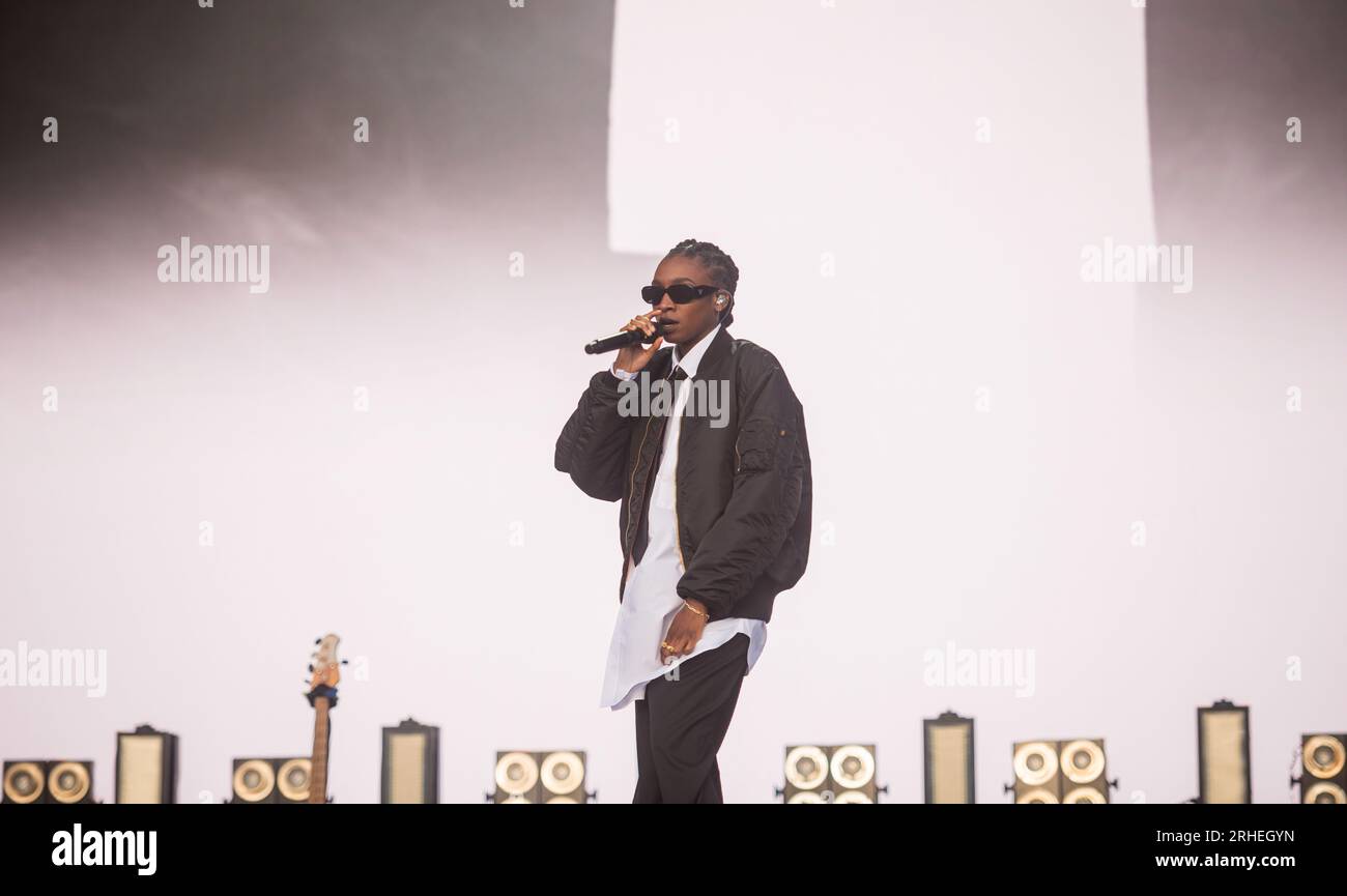 UK Rapper Little Simz performing live on the main stage at Boardmaster ...