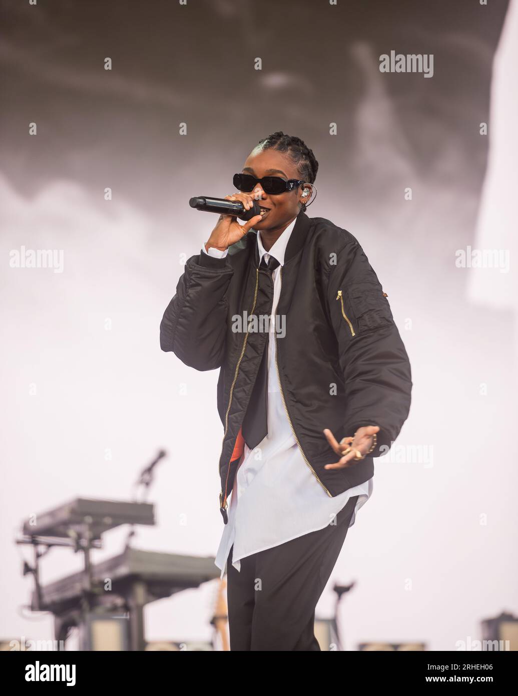 UK Rapper Little Simz performing live on the main stage at Boardmaster ...