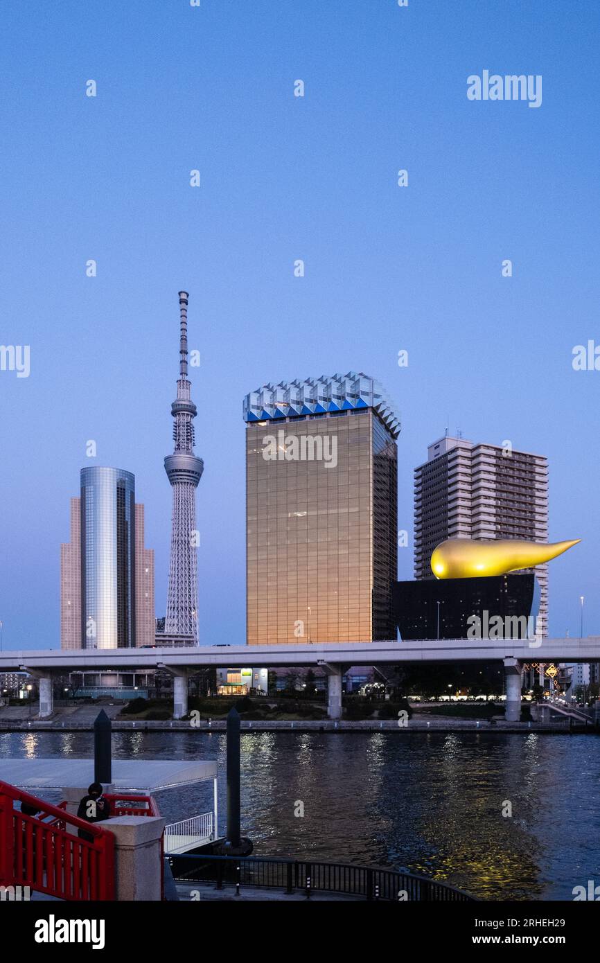 View of Tokyo Skytree and The Asahi Beer Hall (a.k.a. Super Dry Hall ...
