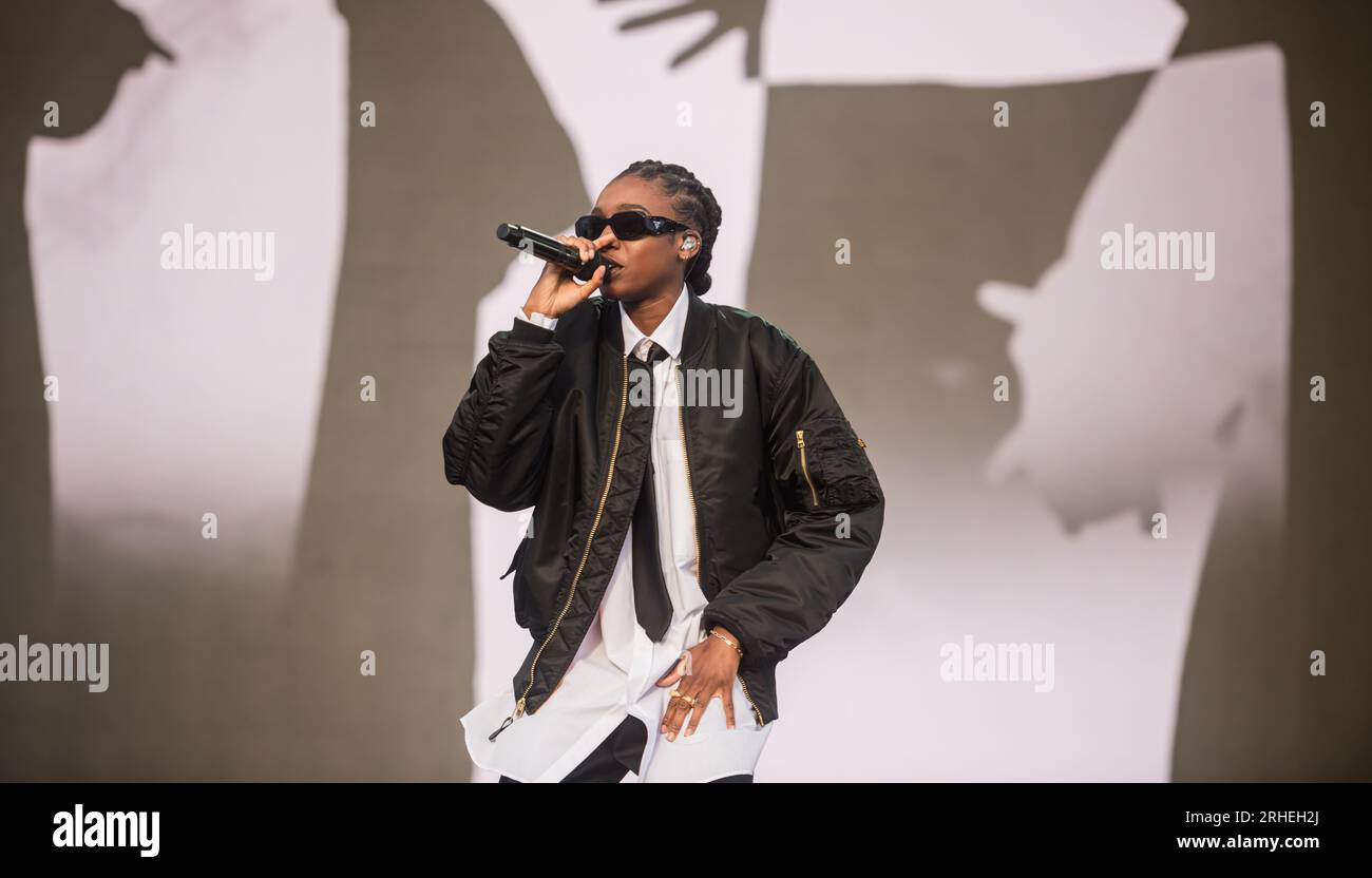 UK Rapper Little Simz performing live on the main stage at Boardmaster ...