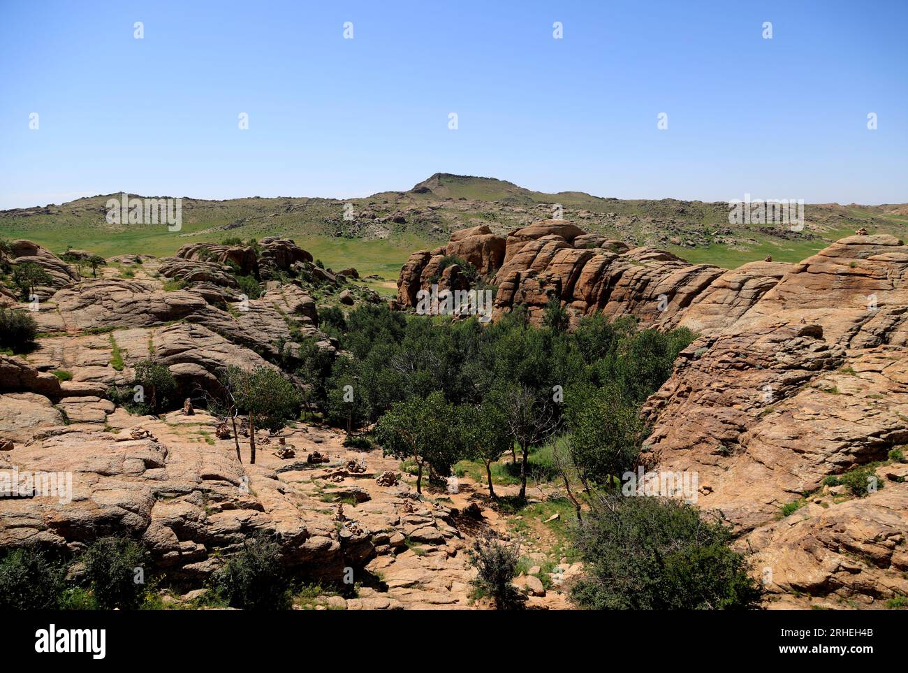 Baga Gazriin Chuluu rock formations, Mongolia Stock Photo - Alamy