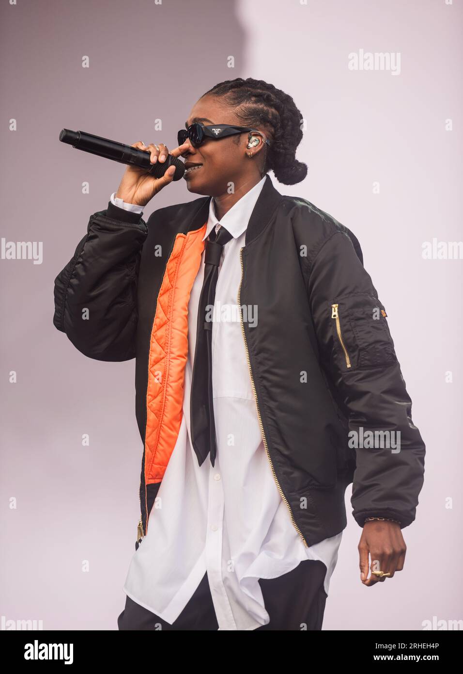 UK Rapper Little Simz performing live on the main stage at Boardmaster ...