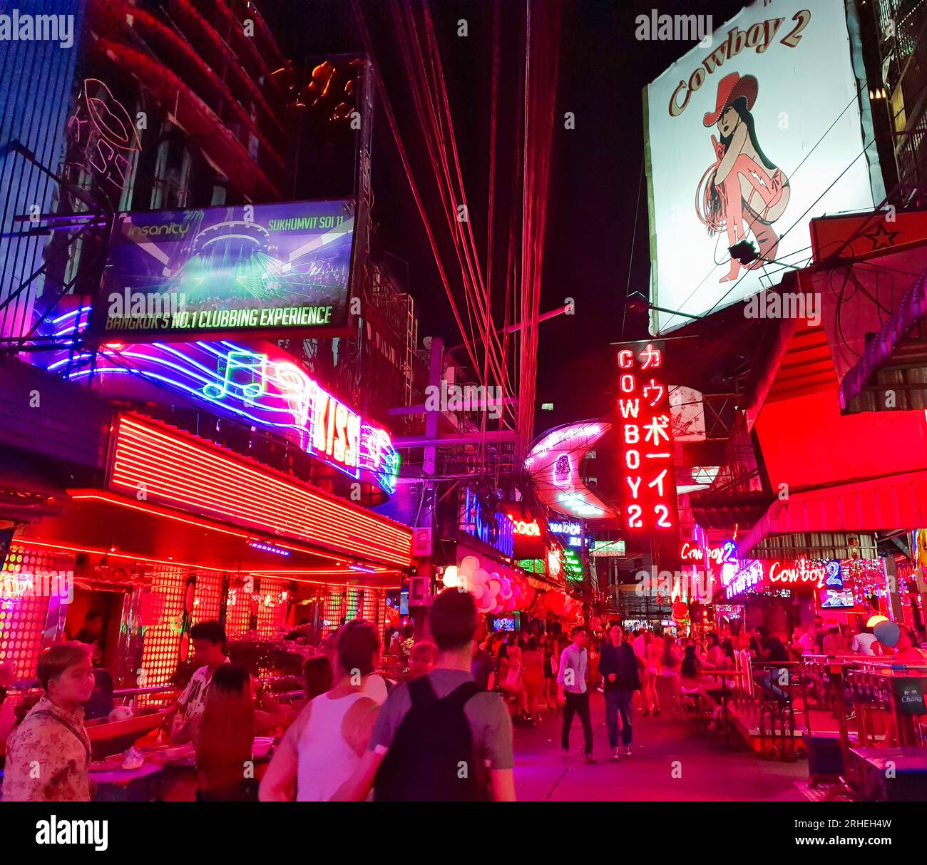 December 24th, 2018, Bangkok, Thailand - - Bangkok Soi Cowboy is famous for its nightlife, bars ...