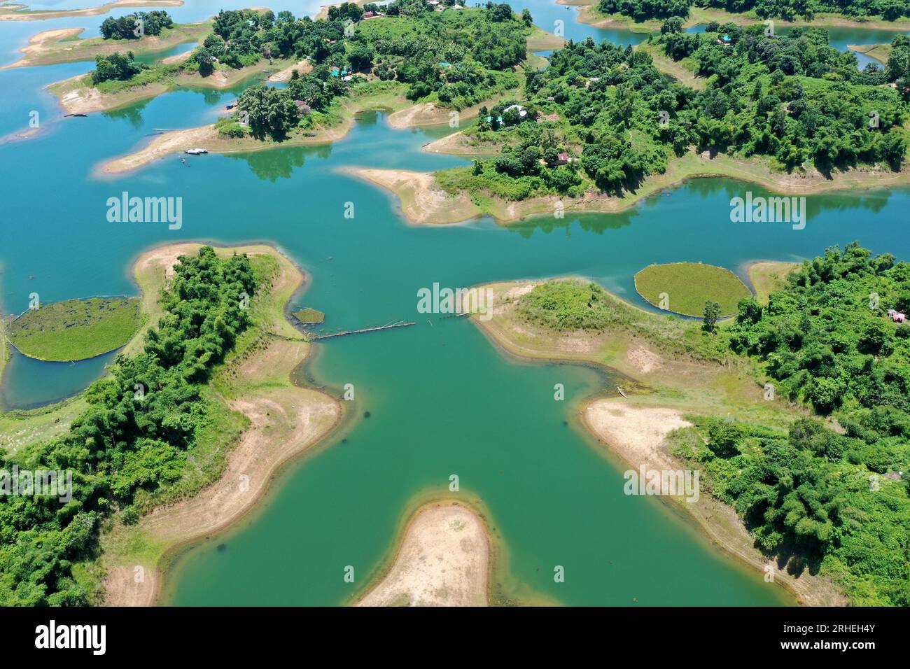 Rangamati, Bangladesh - July 25, 2023: The Bird's-eye view of Kaptai ...