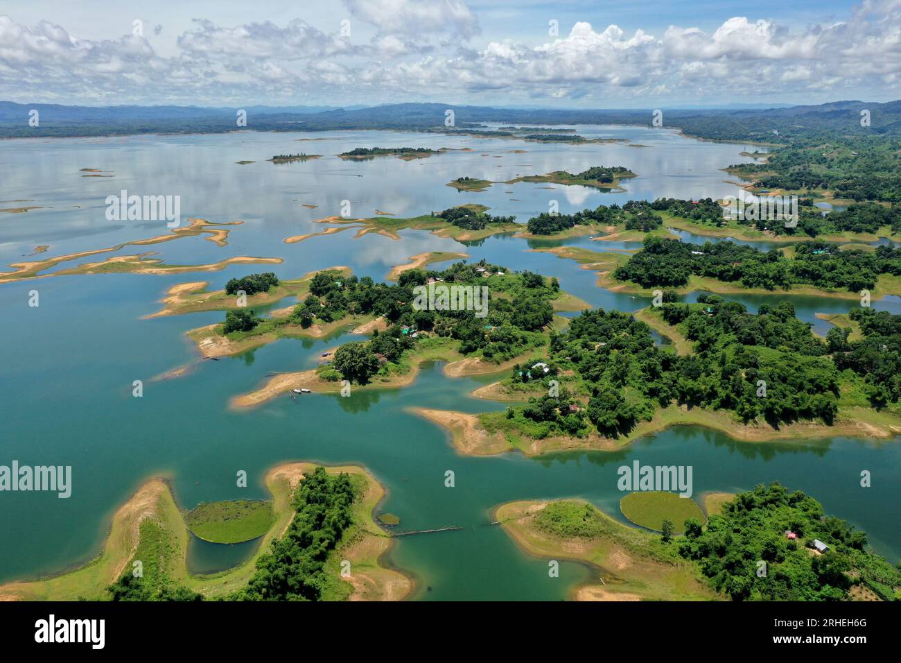 Rangamati, Bangladesh - July 25, 2023: The Bird's-eye view of Kaptai ...