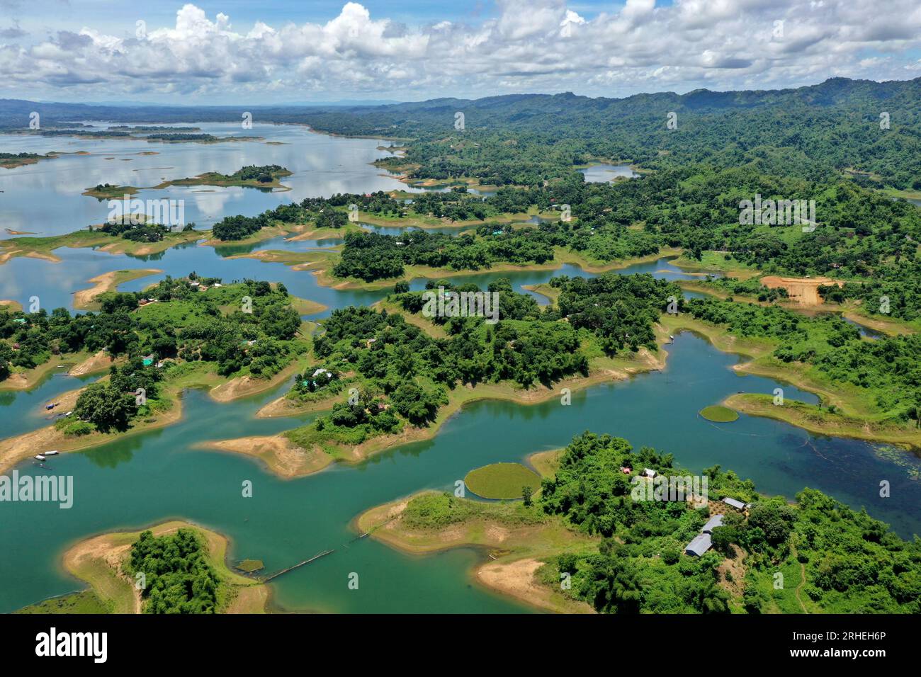 Rangamati, Bangladesh - July 25, 2023: The Bird's-eye view of Kaptai ...