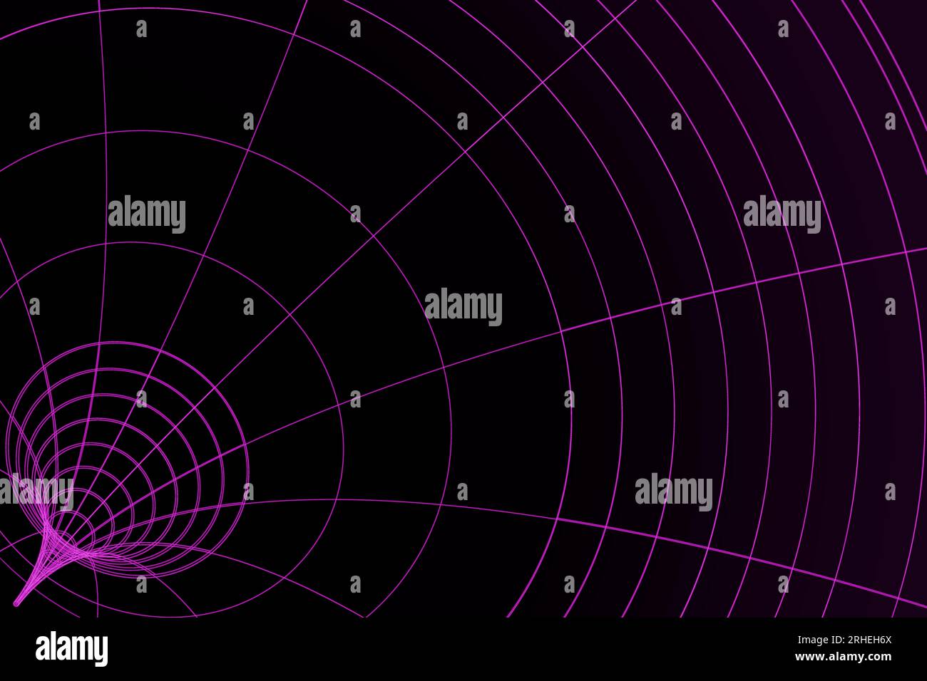 Purple 3D vortex grid in te 80s futuristic style Stock Photo - Alamy