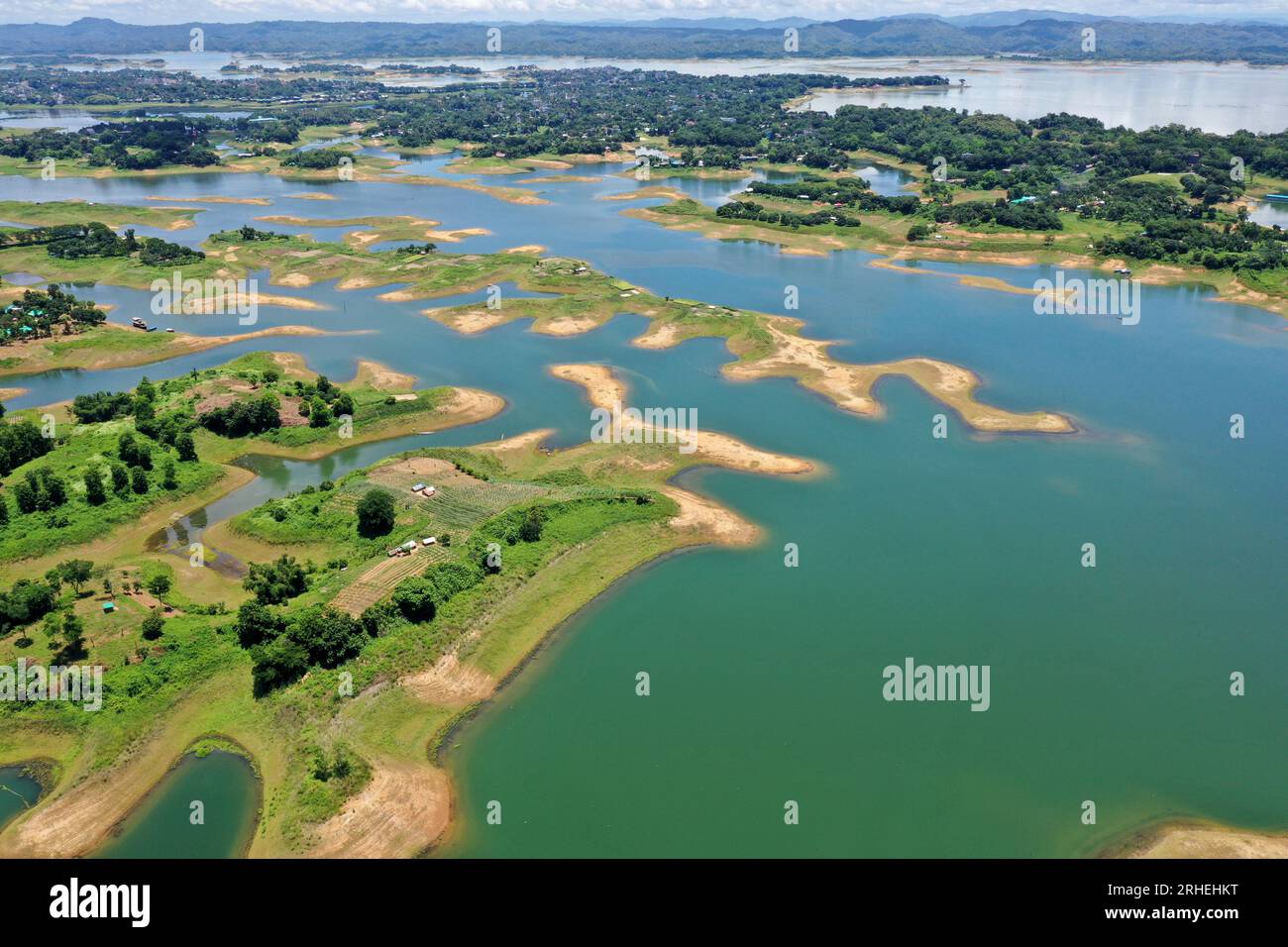 Rangamati, Bangladesh - July 25, 2023: The Bird's-eye view of Kaptai ...