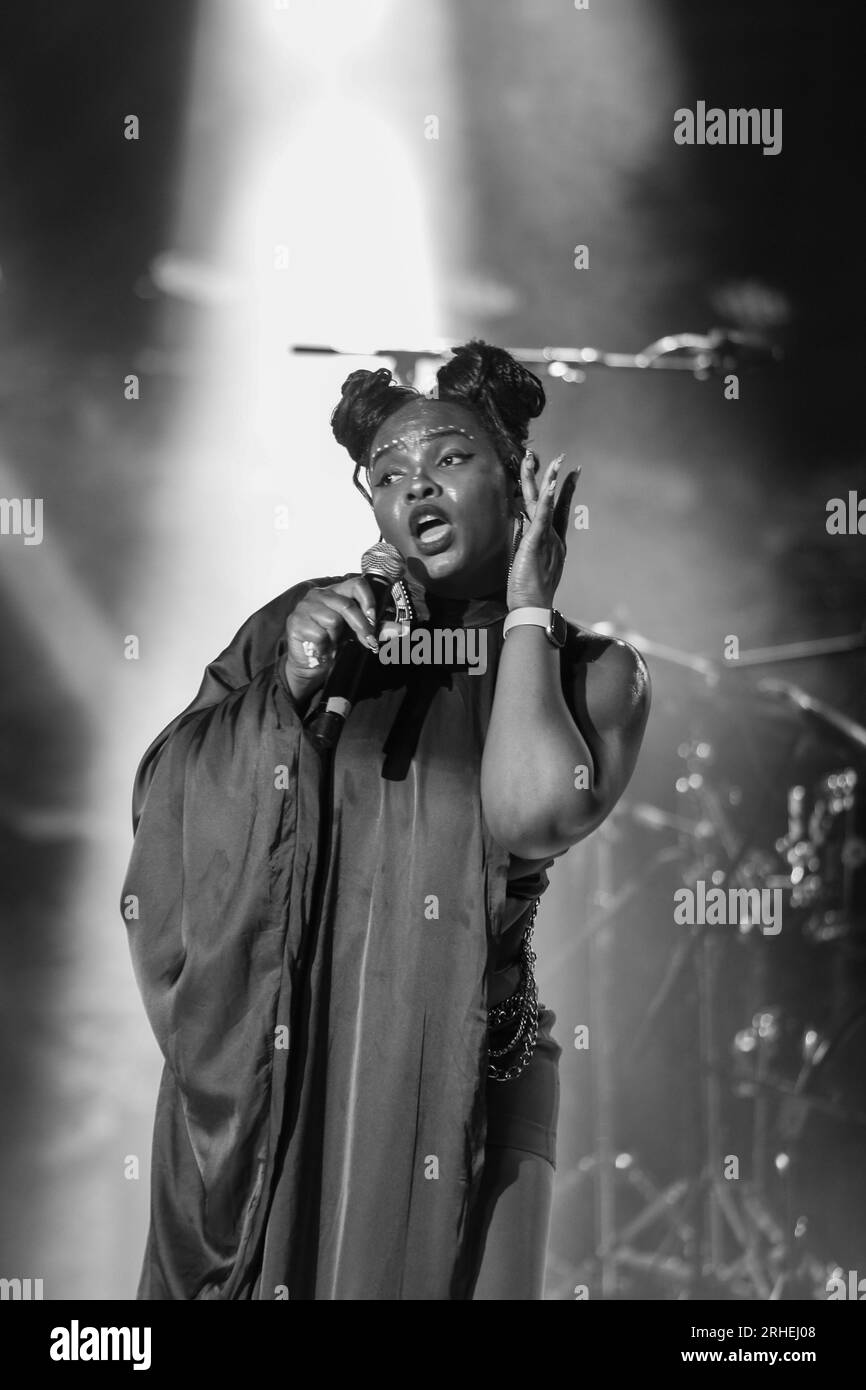 Tunis, Tunisia, on August 15, 2023. Nigerian singer Yemi Alade performs ...