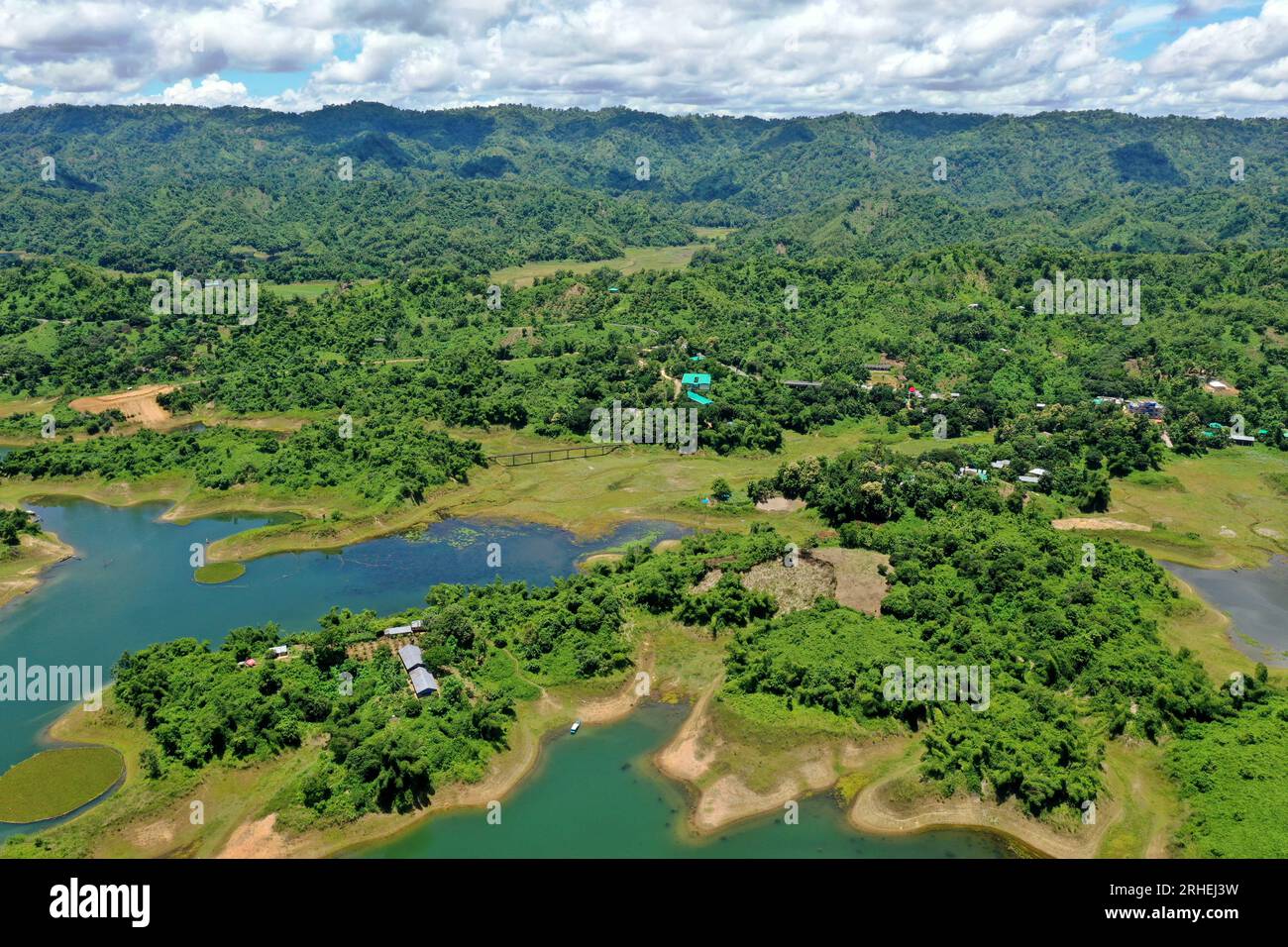 Rangamati, Bangladesh - July 25, 2023: The Bird's-eye view of Kaptai ...