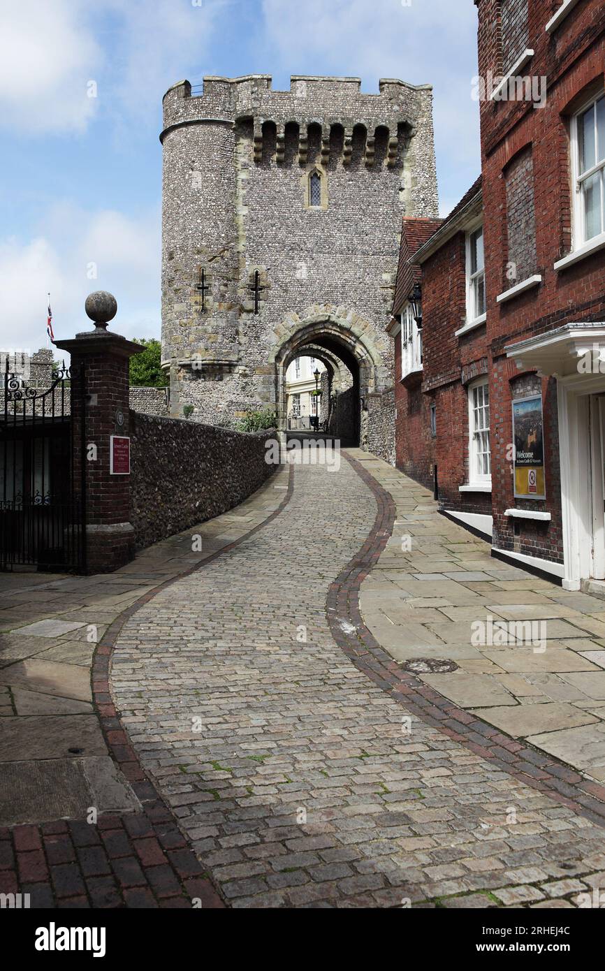 The Barbican gate and it's immediate surroundings including a museum ...