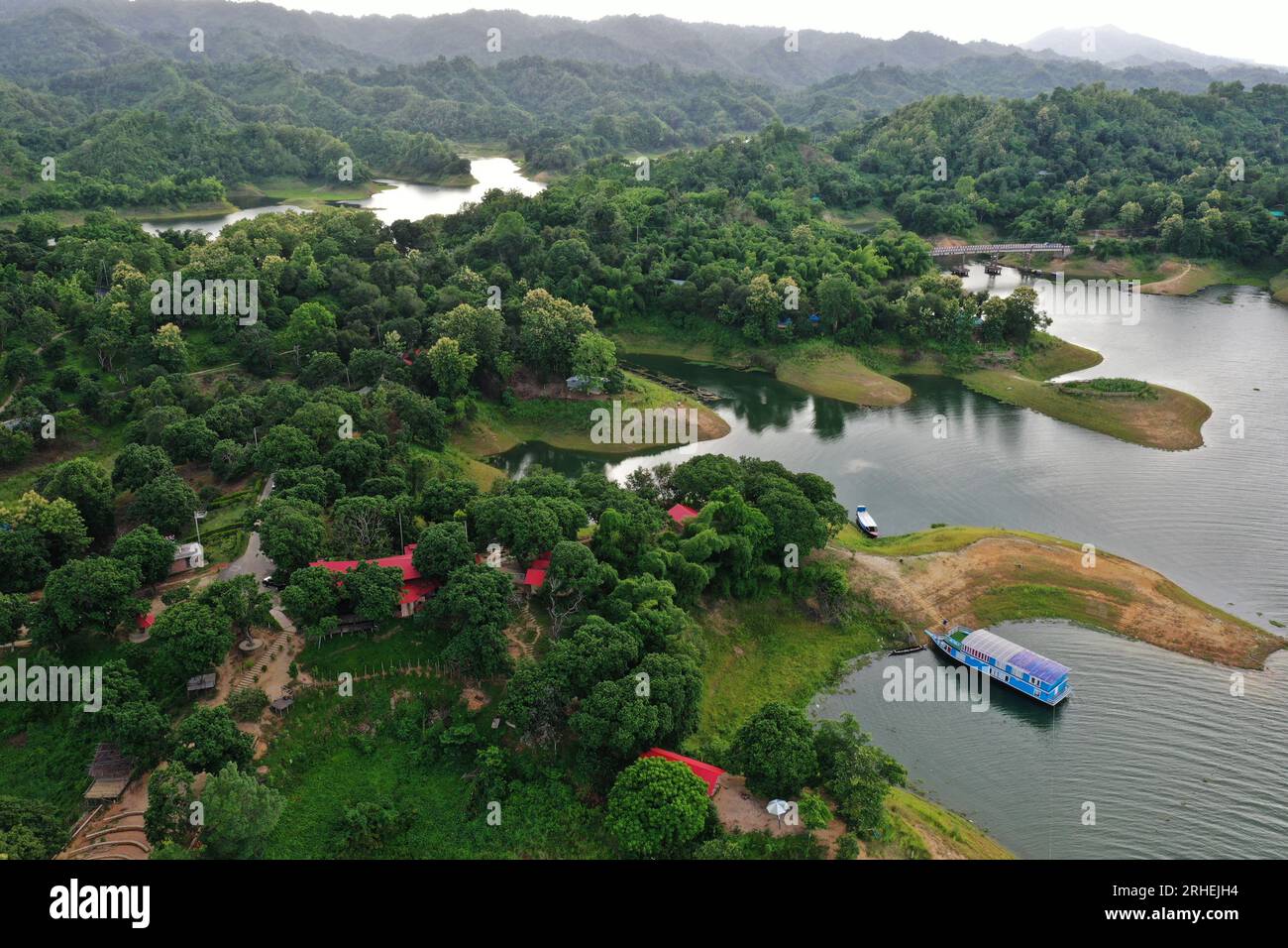 Rangamati, Bangladesh - July 25, 2023: The Bird's-eye view of Kaptai ...