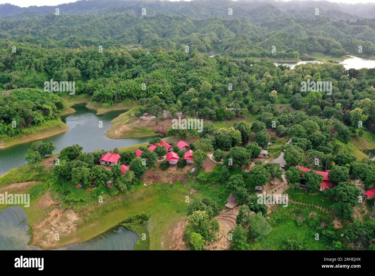 Rangamati, Bangladesh - July 25, 2023: The Bird's-eye view of Kaptai ...