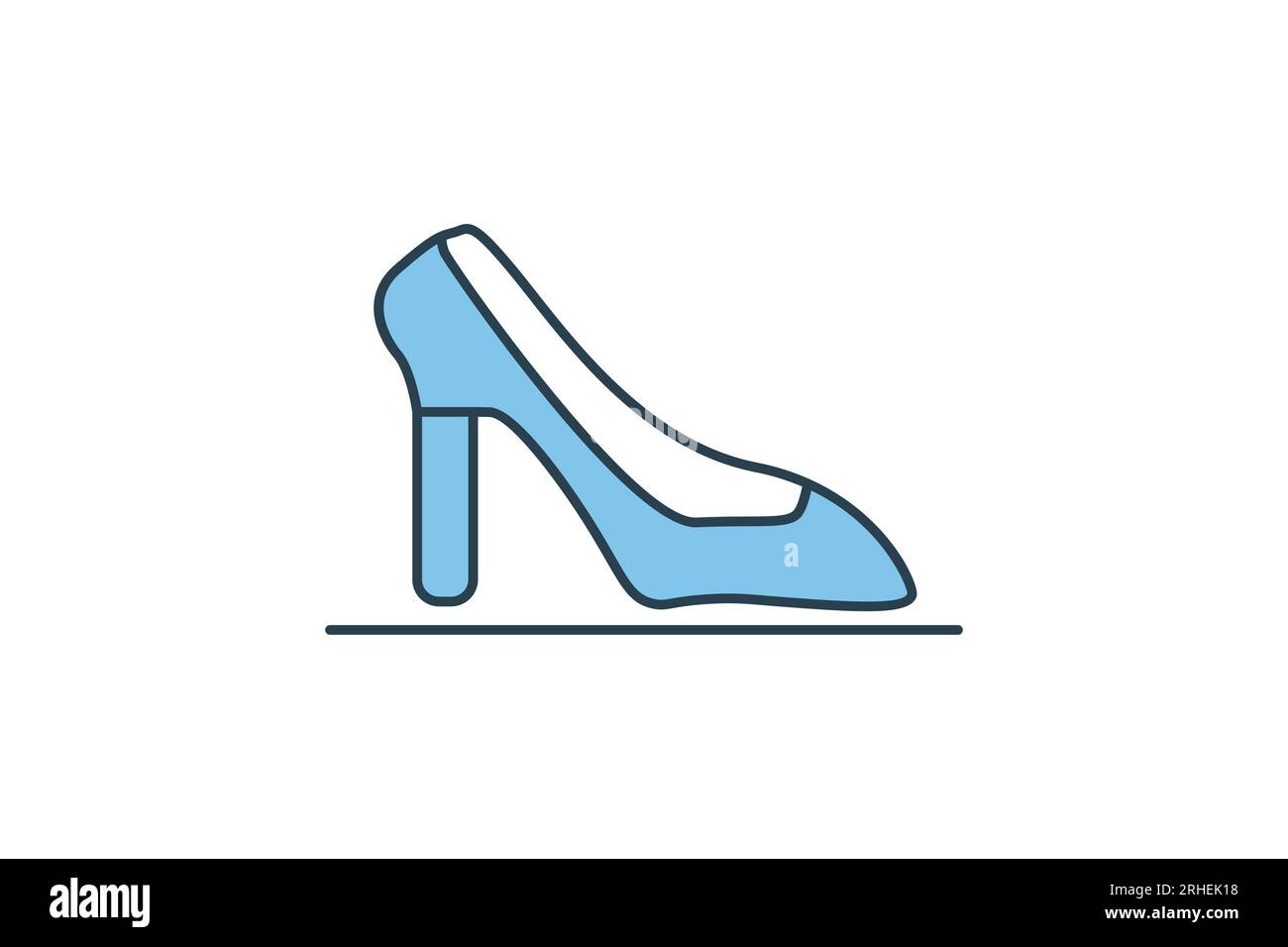 High Heels Icon. Icon related to clothes icon set. flat line icon style. Simple vector design ...