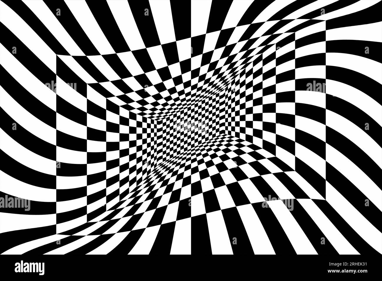 Black and white psychedelic checkerboard Stock Photo - Alamy