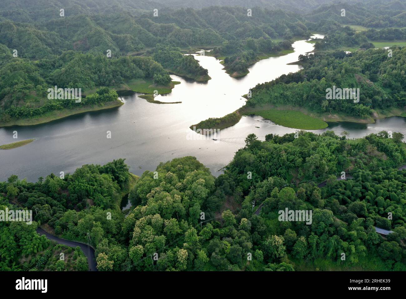 Rangamati, Bangladesh - July 25, 2023: The Bird's-eye view of Kaptai ...