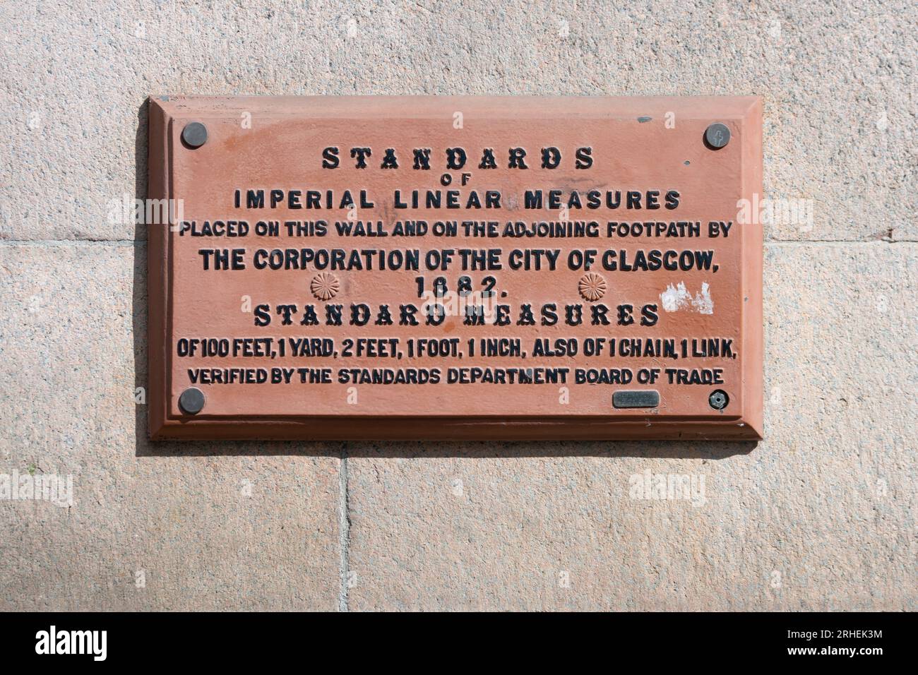 Standards of Imperial Linear Measures on wall of City Chambers in ...