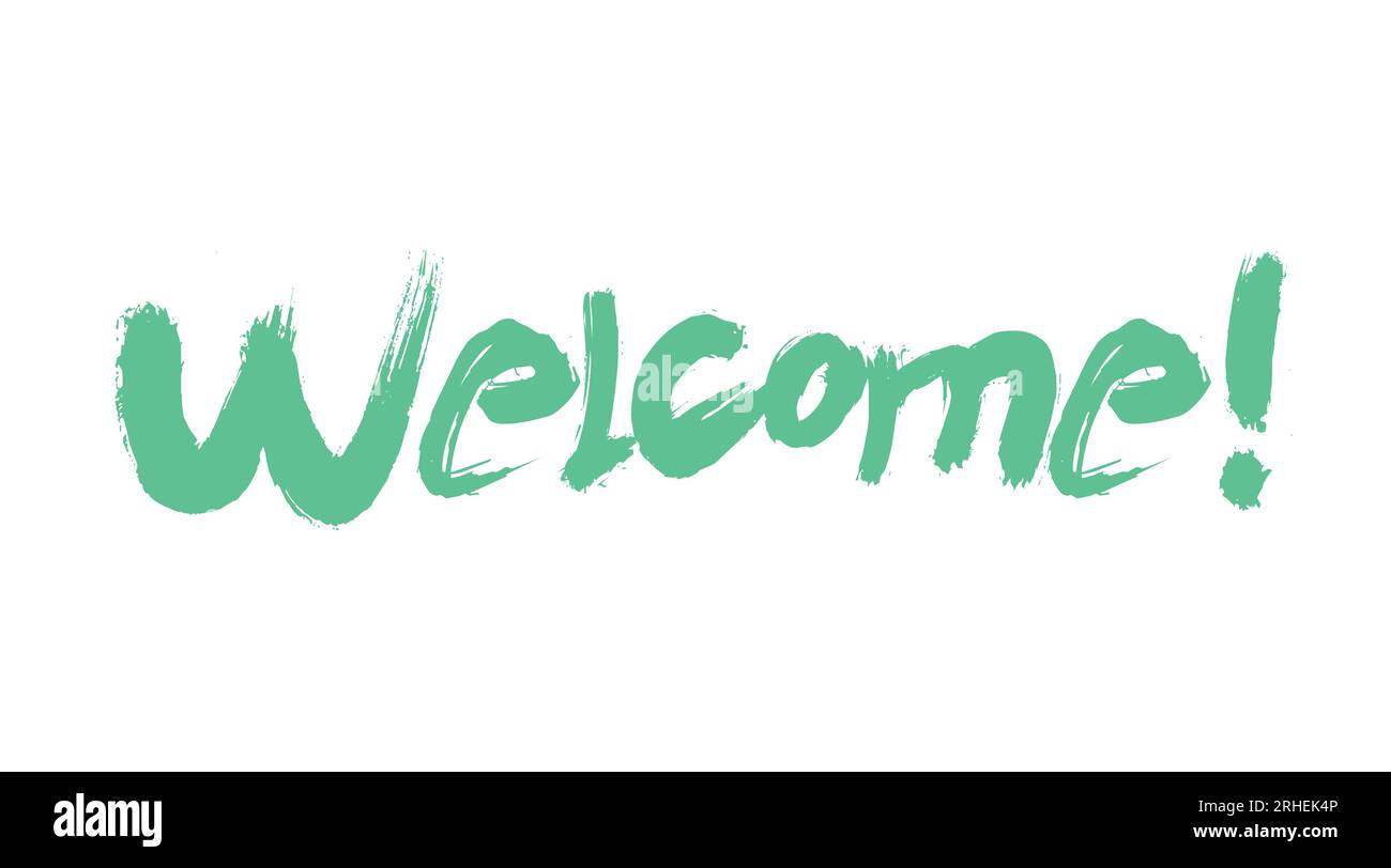 Vector illustration Welcome Sign. Welcome on a white background Stock ...